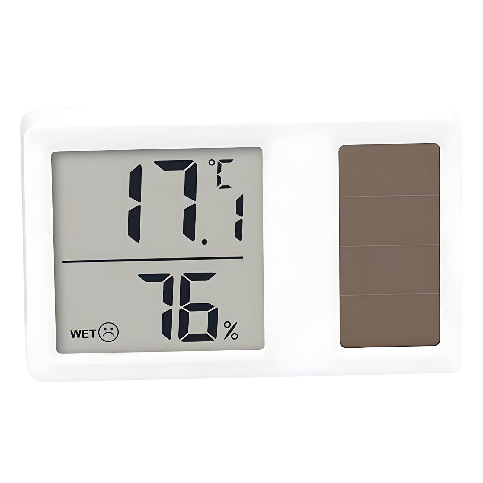 WEIXF Solar Power Th Ermometers Hygrometer Digital Temperature Humidity ...