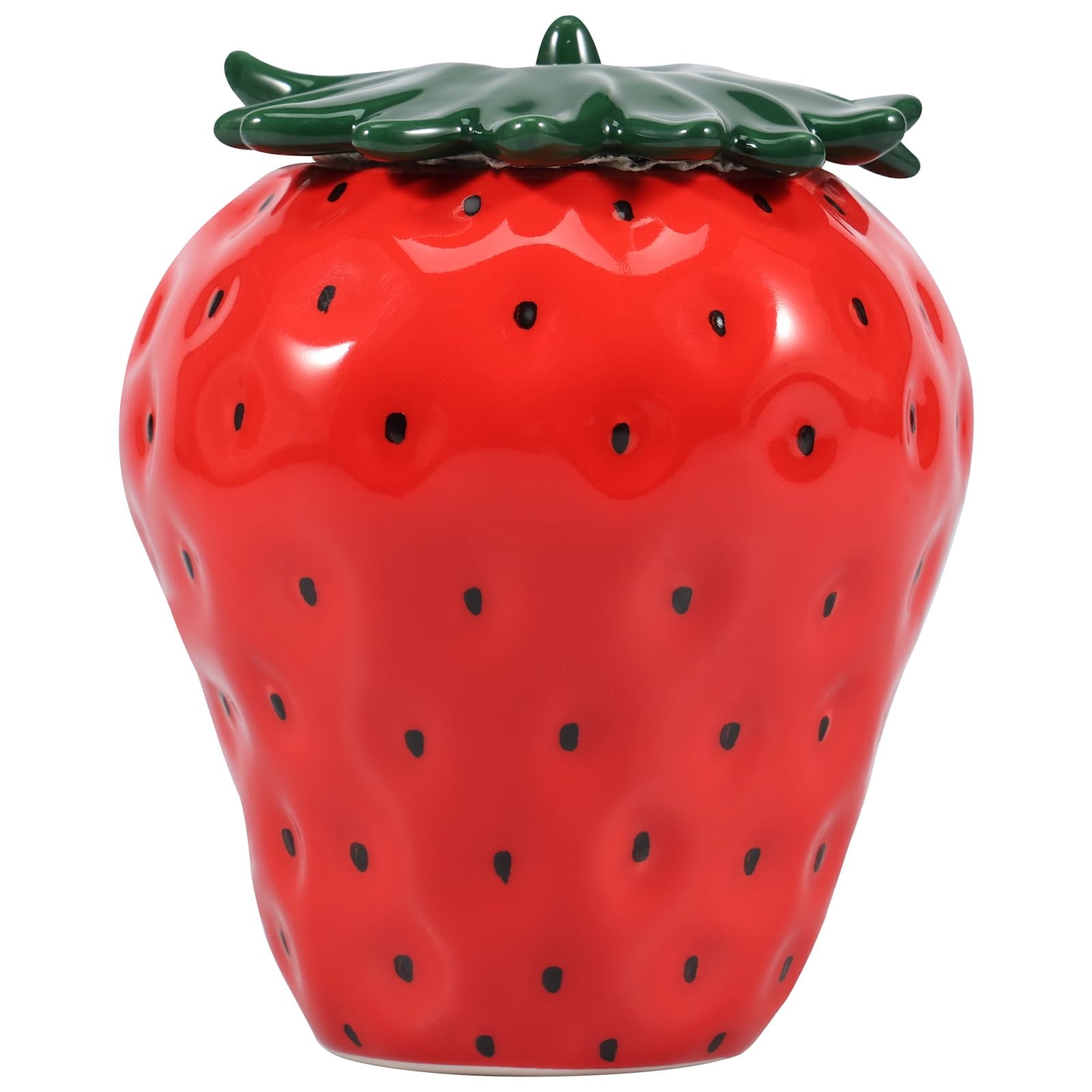 WEIXF Strawberry Shaped Jar Strawberry Candy Jar With Lid Ceramic ...