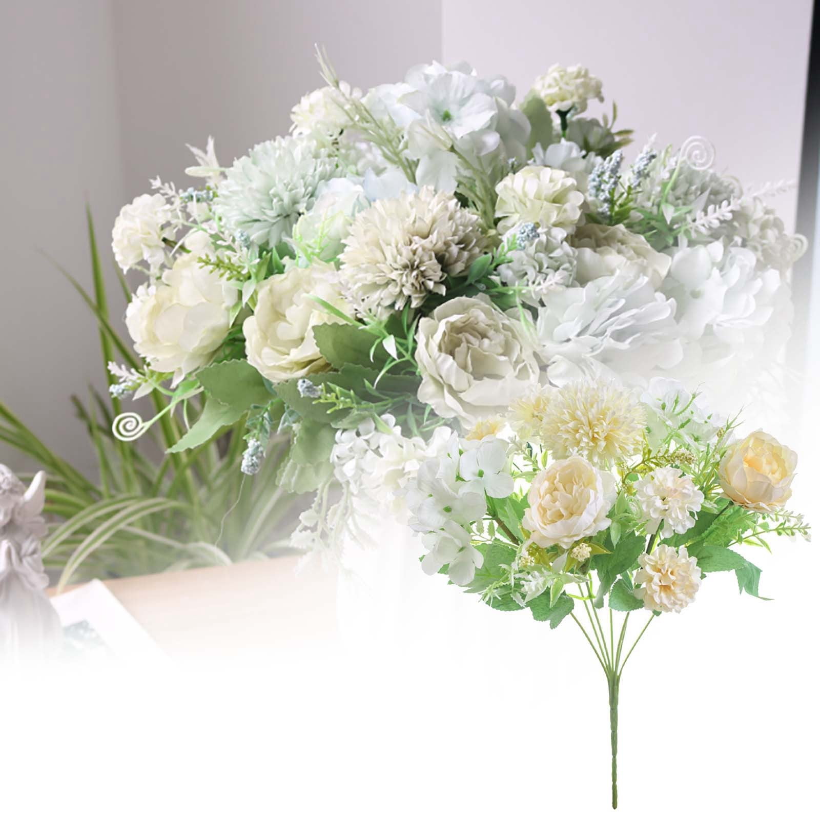 WEIXF Style 7 Head Peony Hydrangea Bouquet Wedding Bridal Bouquet Home ...