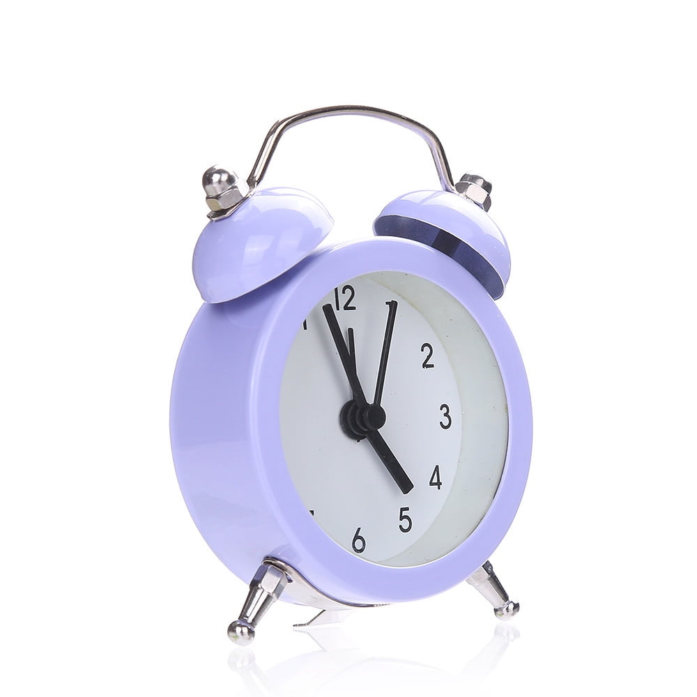 WEIXF Twin Silent Alloy Stainless Metal Alarm Clock Dad Poop Timer Desk ...