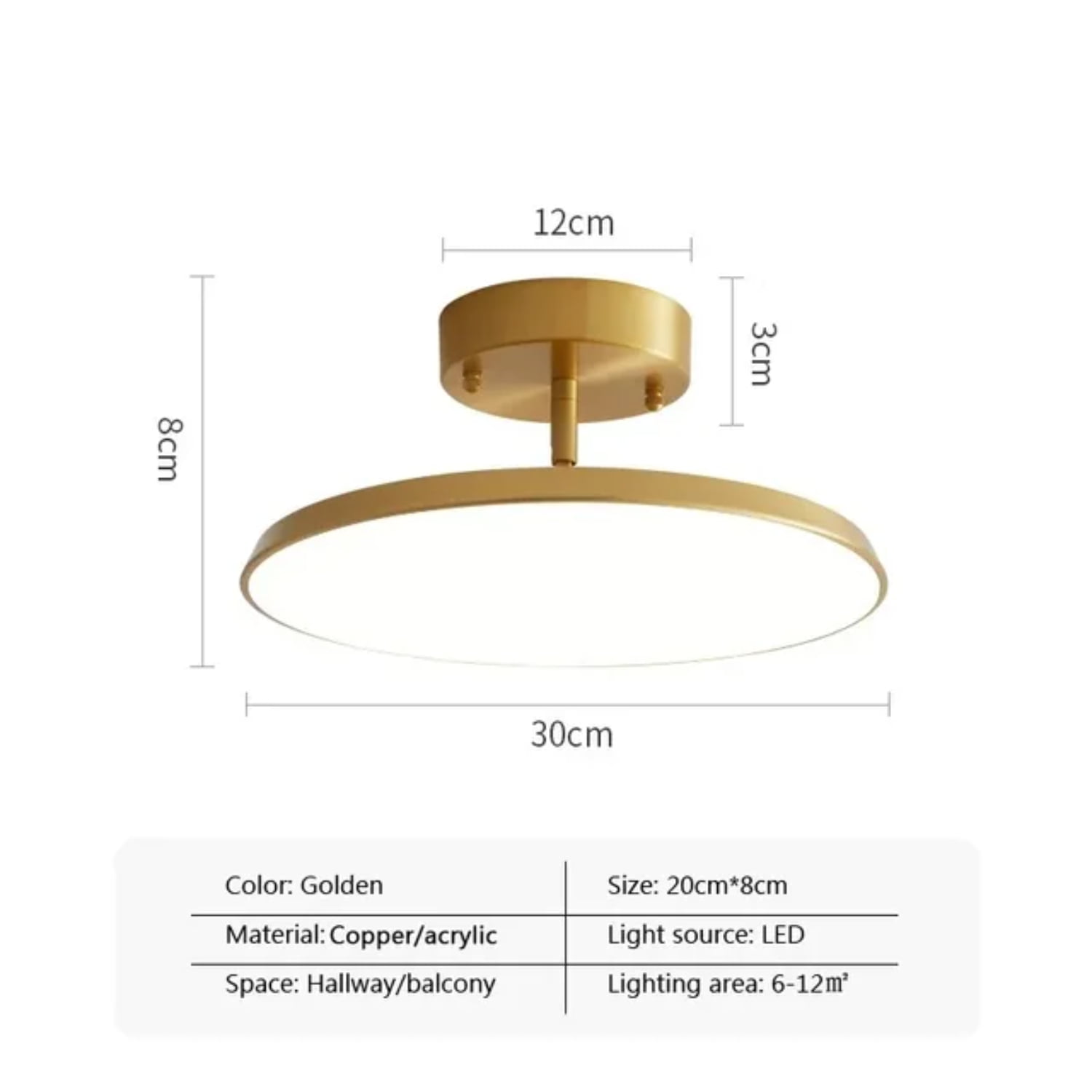 WEIYEYY Contemporary Stylish Black and Gold Copper Ceiling Light with ...