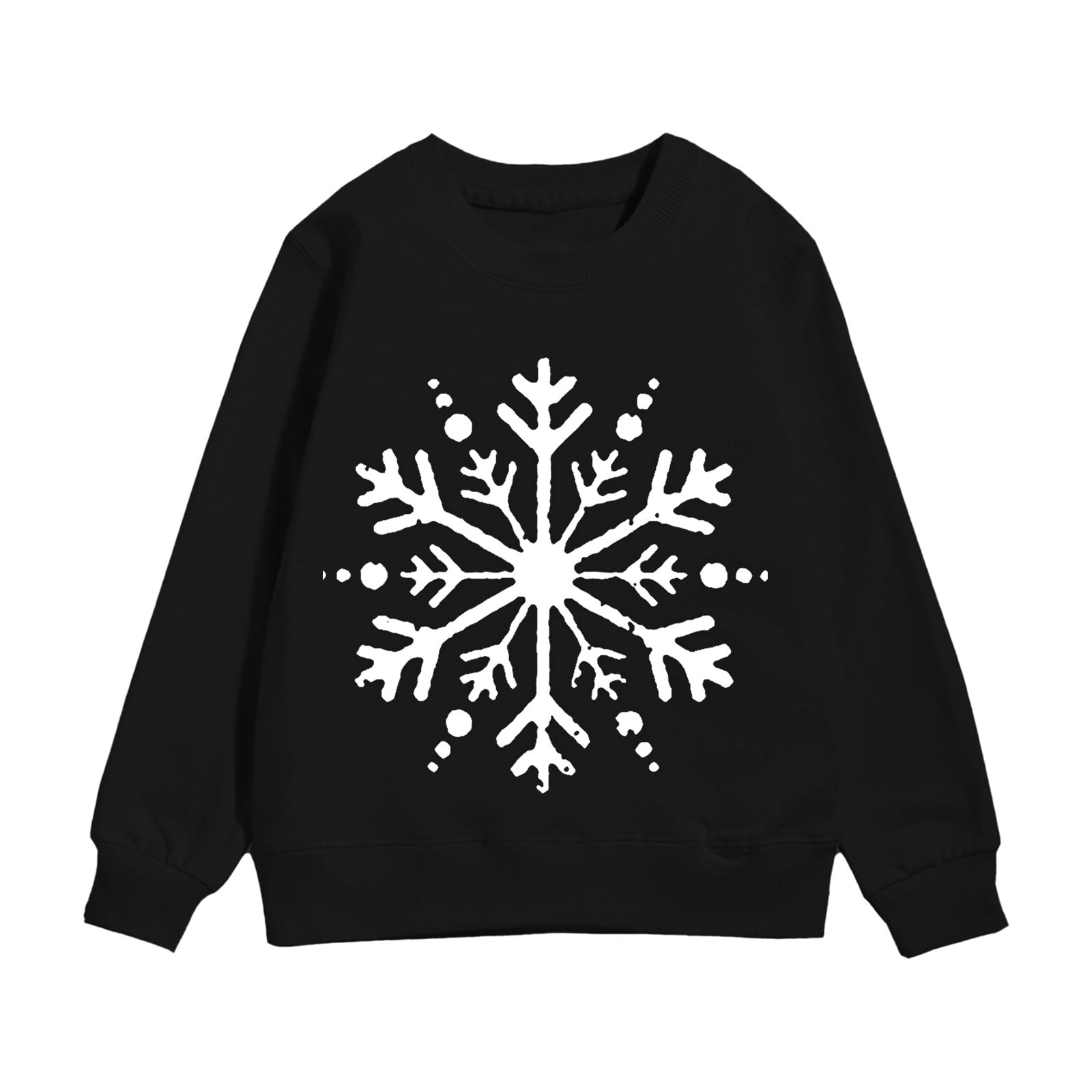 WEIYLL Hoodies for Girls Christmas Snowflake Printed Warm Crewneck ...