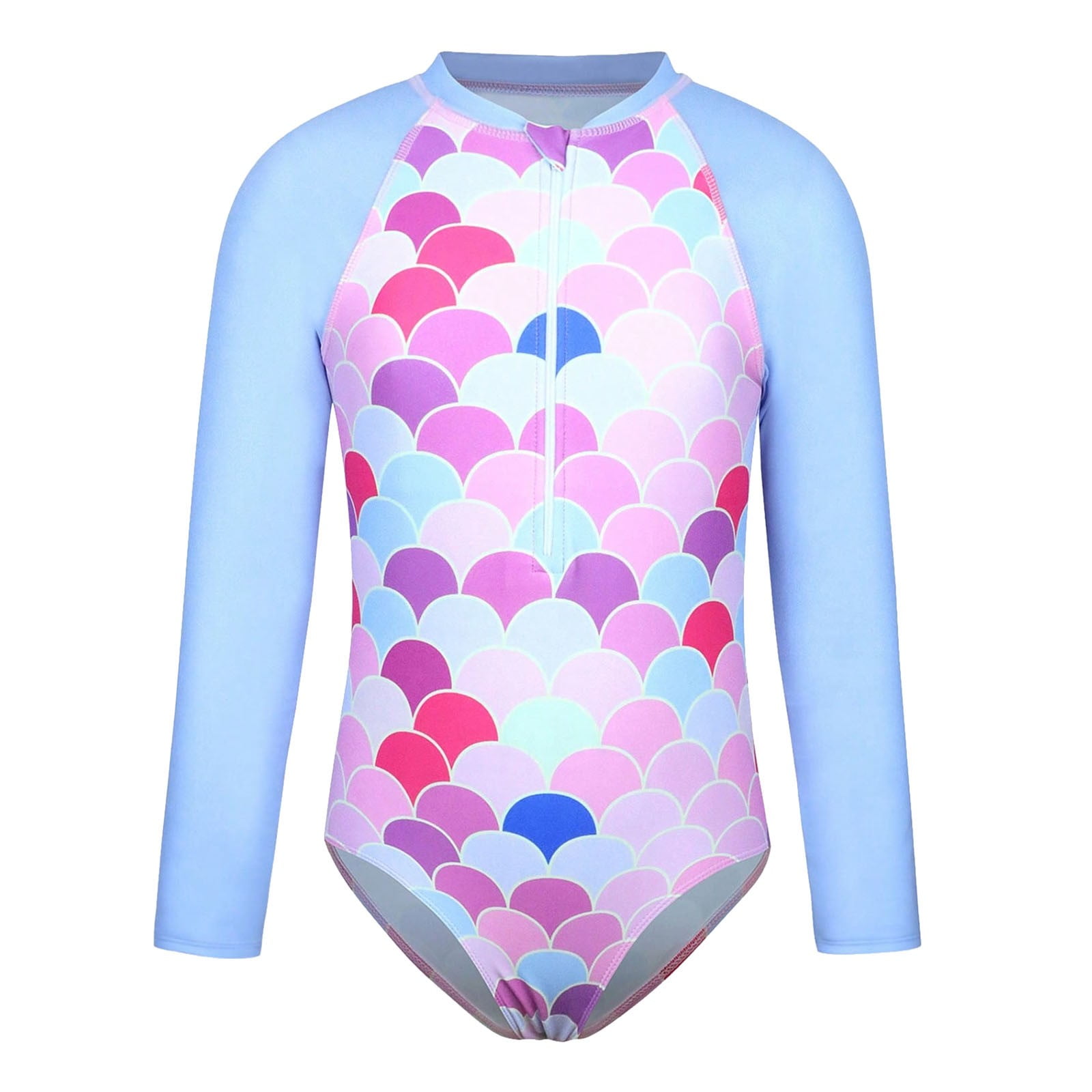 WEIYLL One Piece Swimsuits For Girls 2025 Long Sleeve Zipper Beach ...