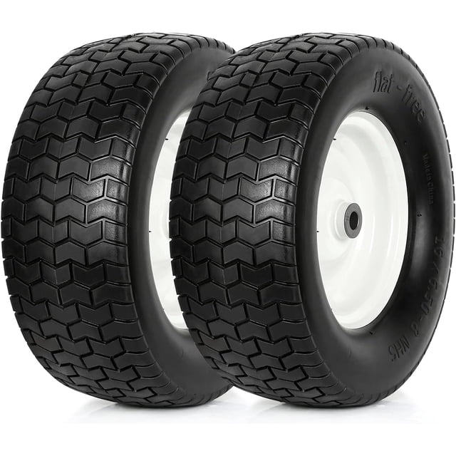 WEIZE 16x6.50-8 Flat Free Lawn Mower Tires, Set of 2 - Walmart.com
