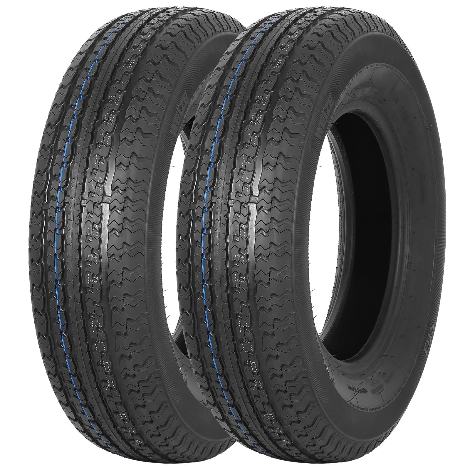 WEIZE 2 PCS ST205/75R15 Radial Trailer Tire, 205 75R15 ST 205/75R15, 10 ...