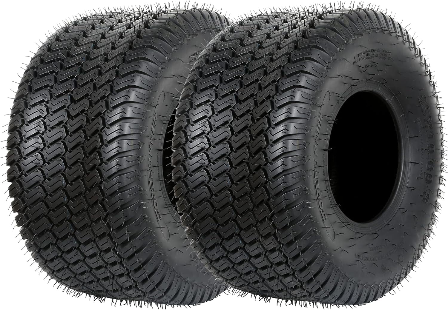 WEIZE 20x10.00-8 Lawn Mower Tire, 20x10-8 Tractor Turf Tire, 20x10x8 ...