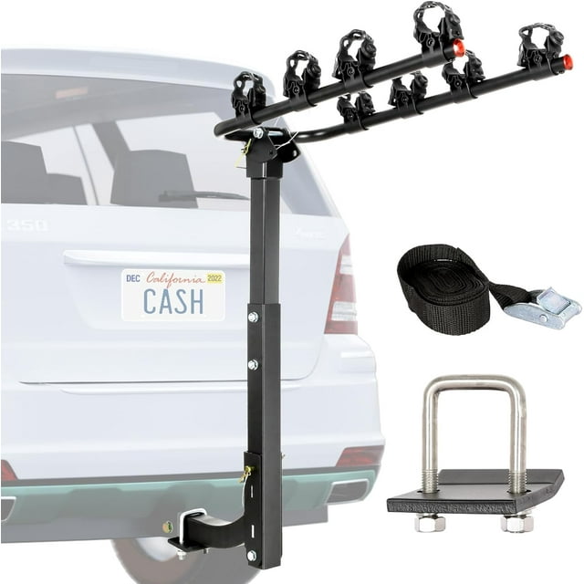 Weize Durable 4 Bike Hitch Mount Rack with Anti-Rattle Adapter and ...
