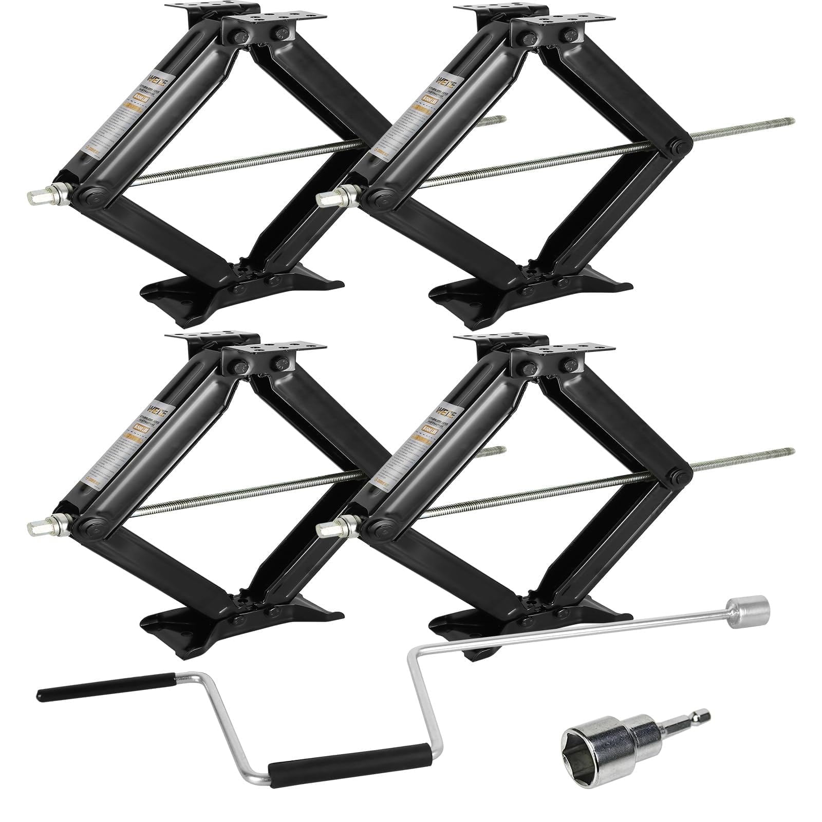 WEIZE 6500 lbs Camper Stabilizer RV Trailer Scissor Jacks 24 inch ...