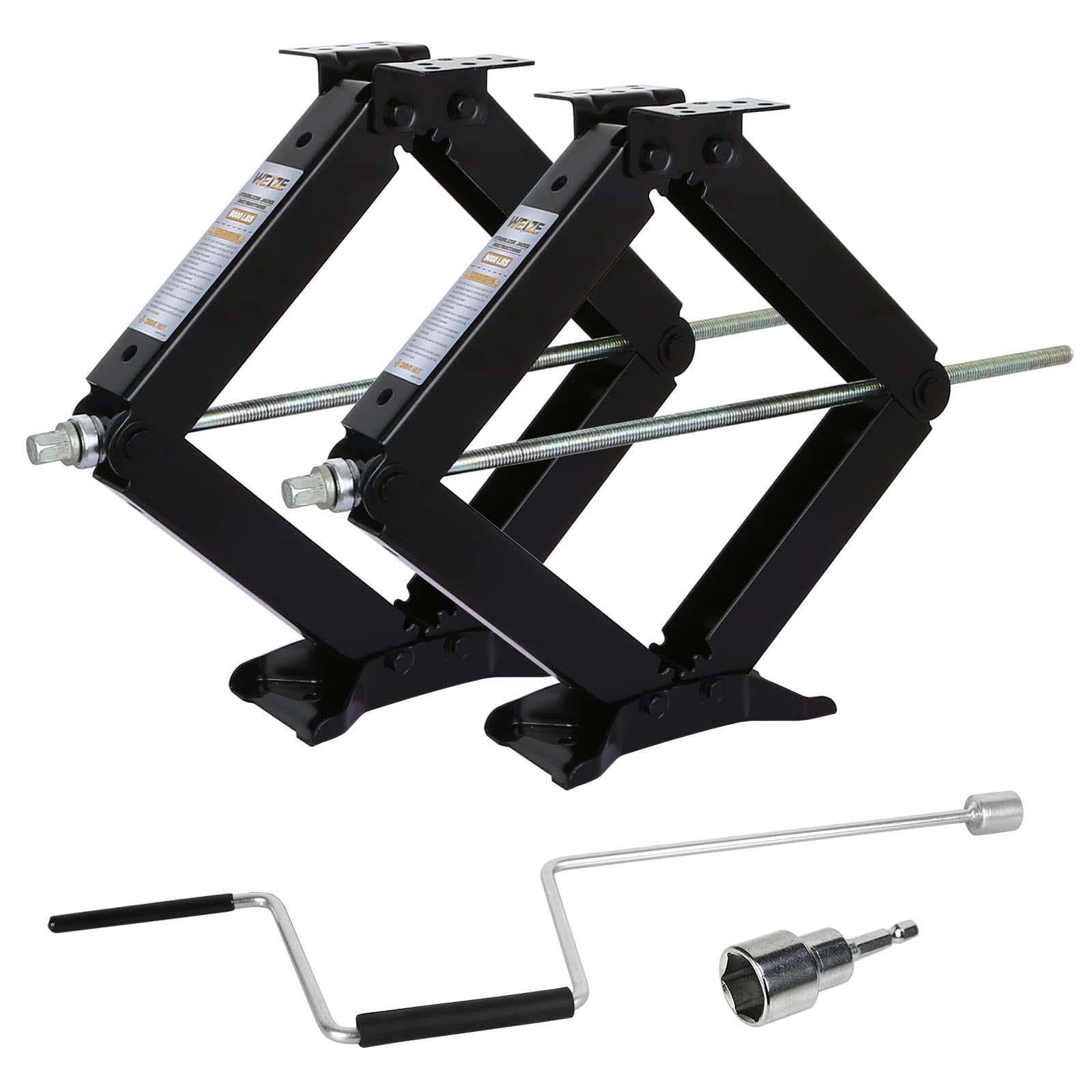 WEIZE 9000 lbs Camper Stabilizer RV Trailer Scissor Jacks 24 inch ...