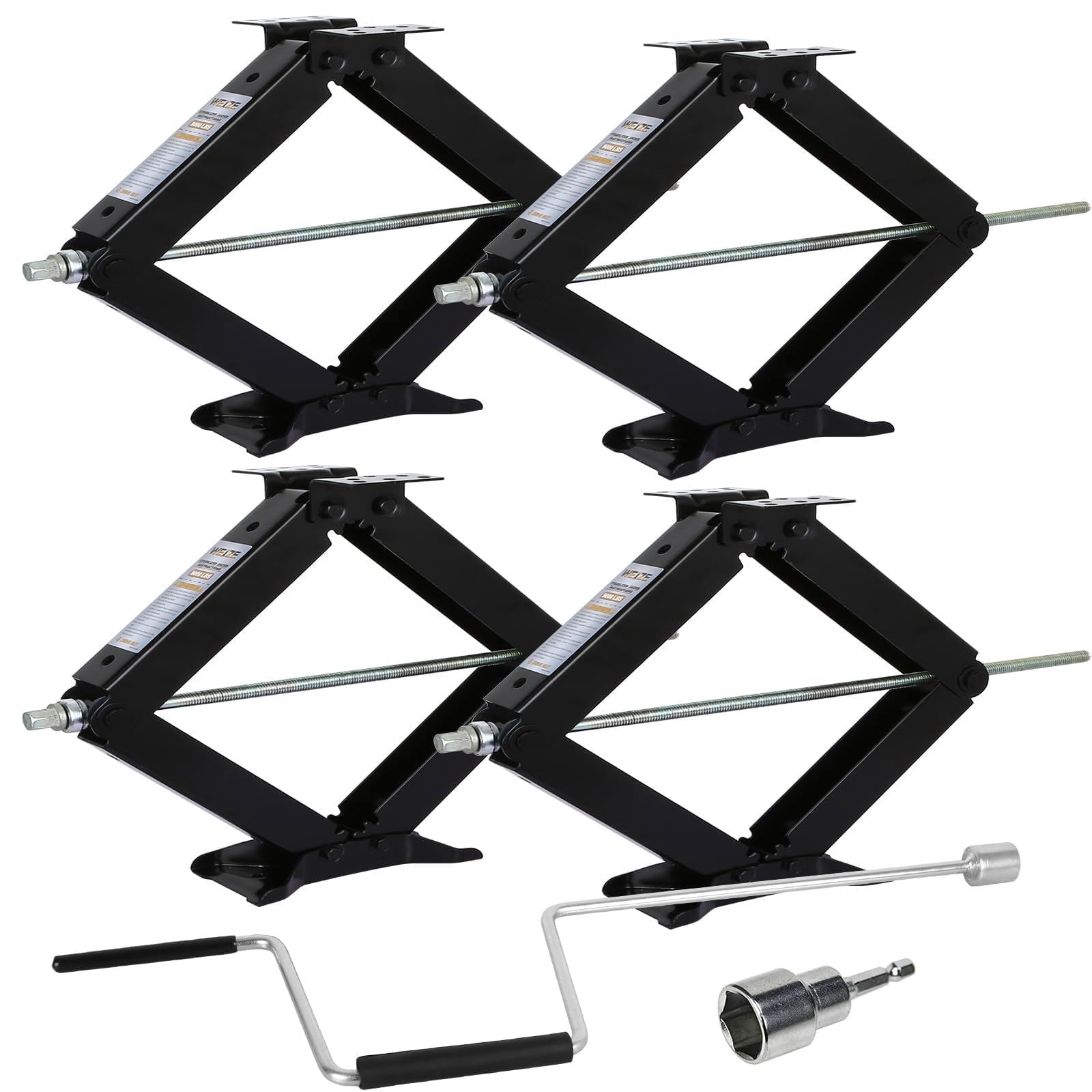 WEIZE 9000 lbs Camper Stabilizer RV Trailer Scissor Jacks 24 inch ...