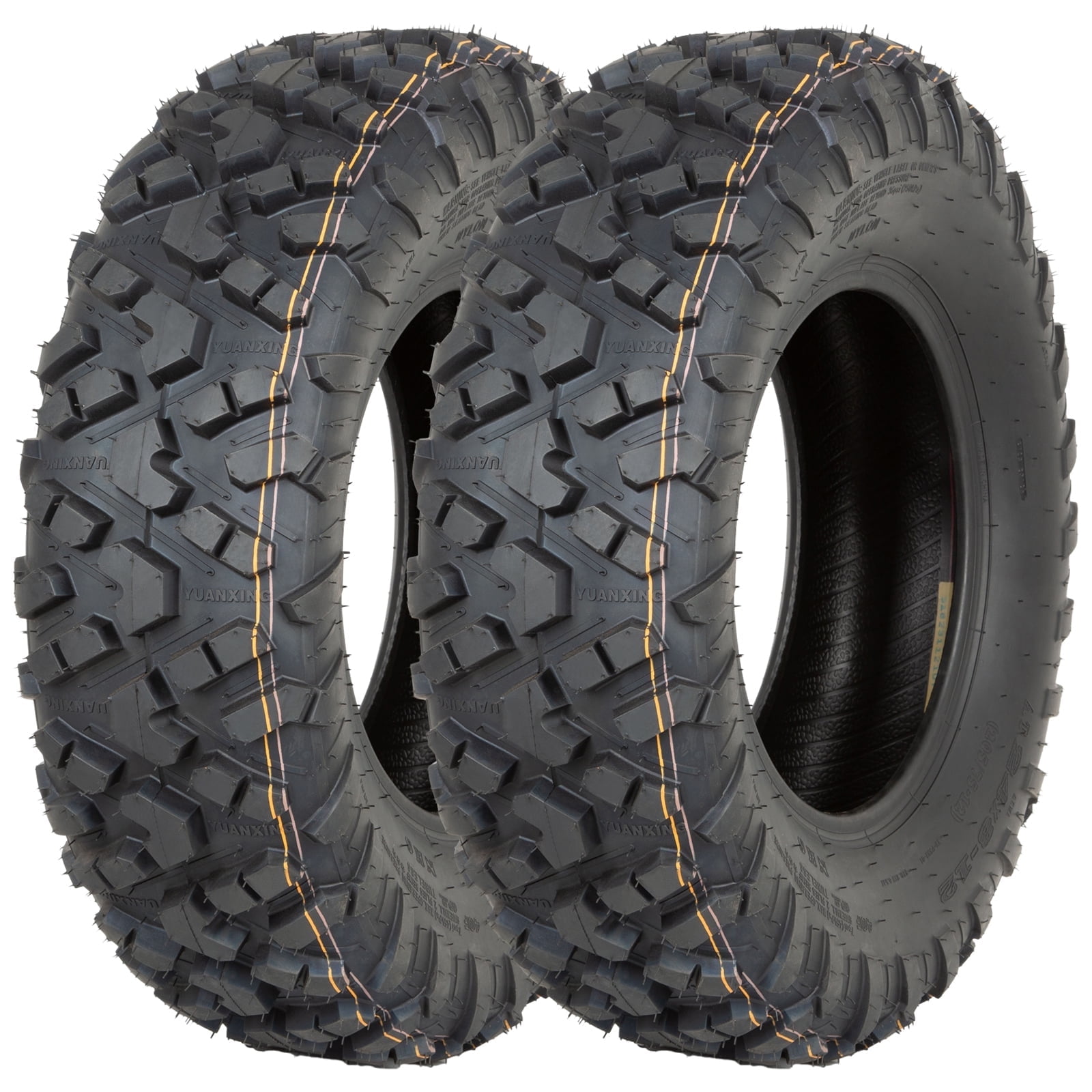 WEIZE Durable All Terrain ATV Tires, 24x8-12 Front Set of 2, 6PR UTV ...