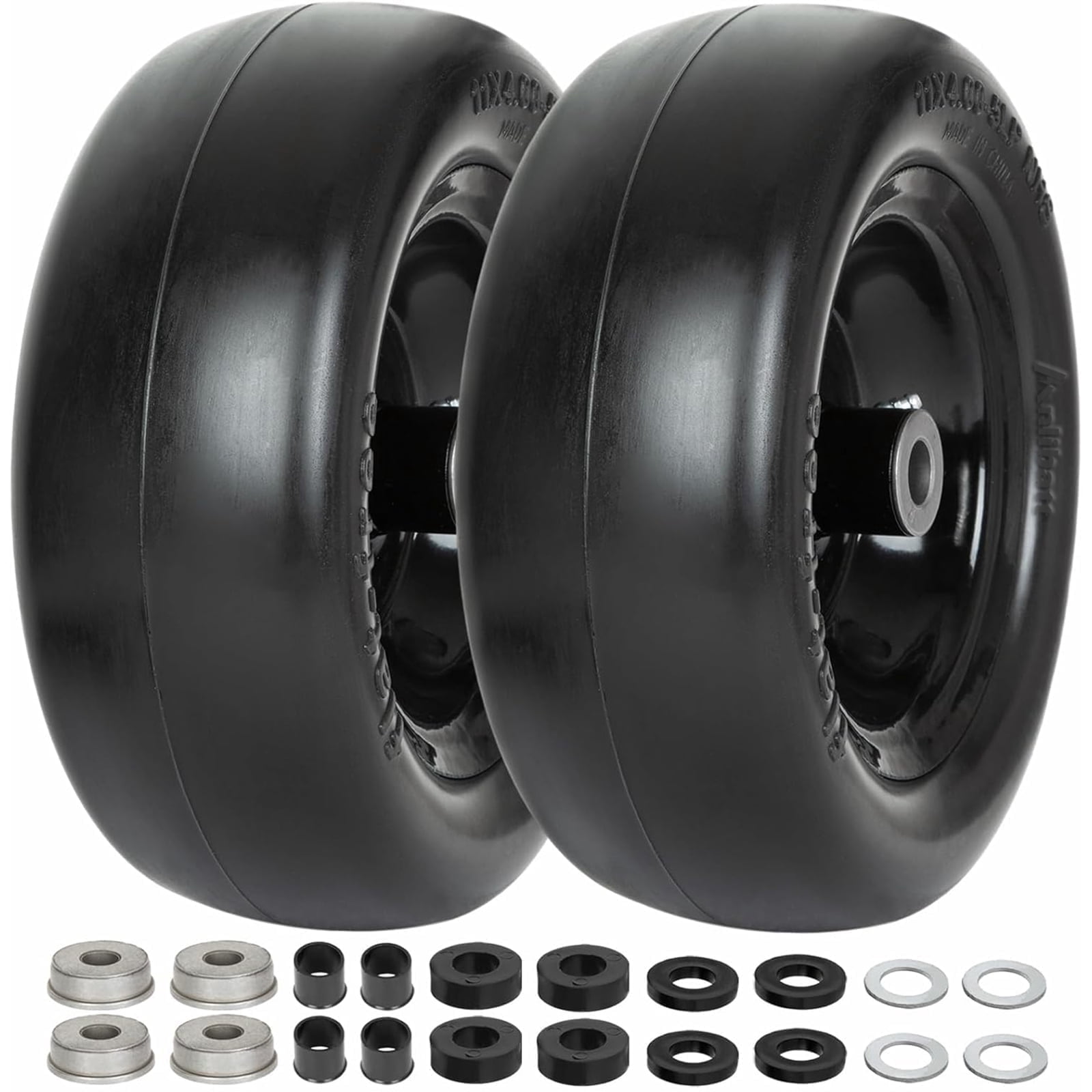 "WEIZE Universal 11x4.00-5 Lawn Mower Tire, Wheel Assembly, 3.4""-5 ...