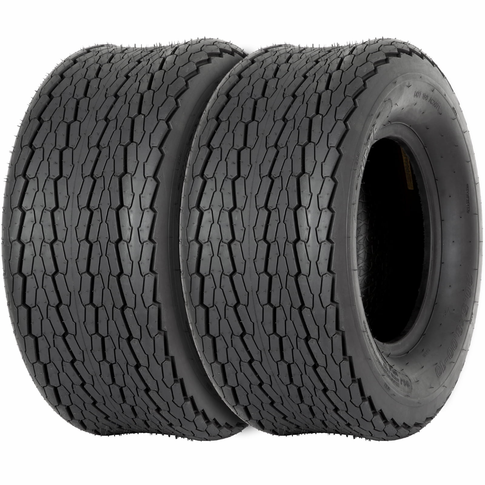 WEIZE 20.5X8-10 Boat Utility Trailer Tires, Load Range E, 10PR Set of 2 with Rims - Walmart.com