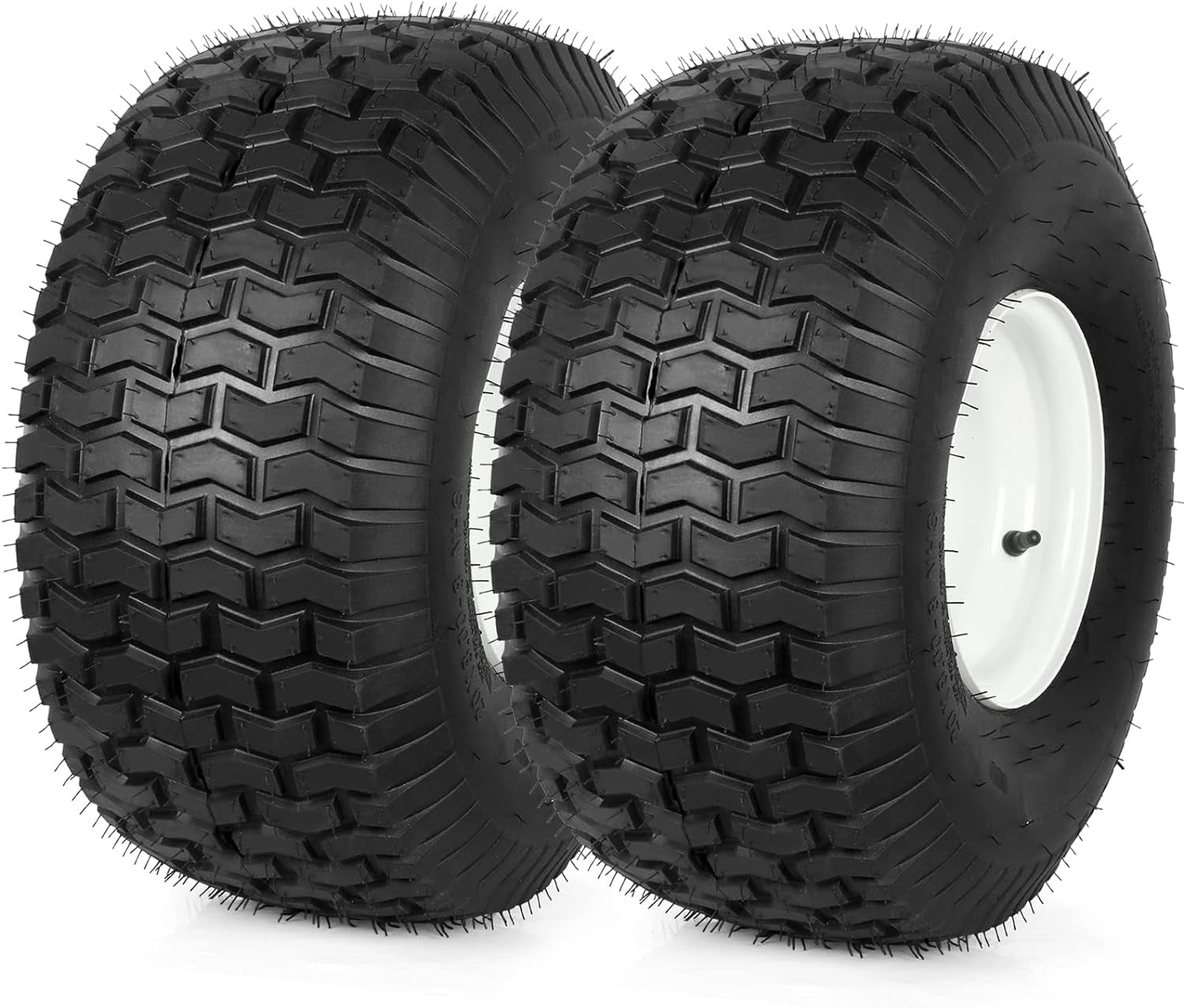 WEIZE Set of 2 20x8.00-8 Tubeless Lawn Mower Tires with Rim (Fit Most ...