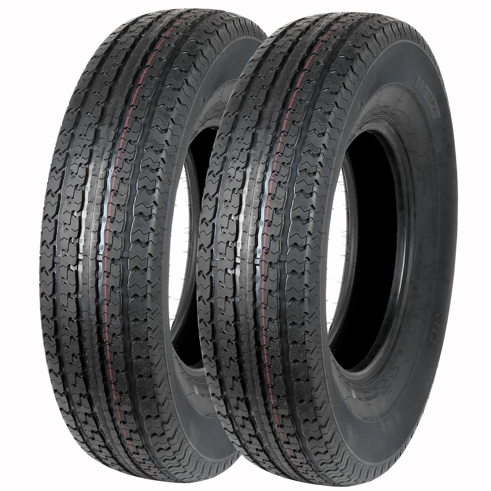 WEIZE Radial Trailer Tires ST235/80R16, 10 Ply Load Range E 124N Heavy ...