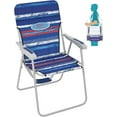 WEJOY High Back Outdoor Lawn Chairs Folding Beach Chairs for Adults,Red ...