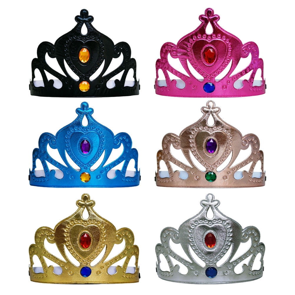 WEKADRIN 6Pack Decorative Kids Crowns Red Cloth For Happy Birthday ...