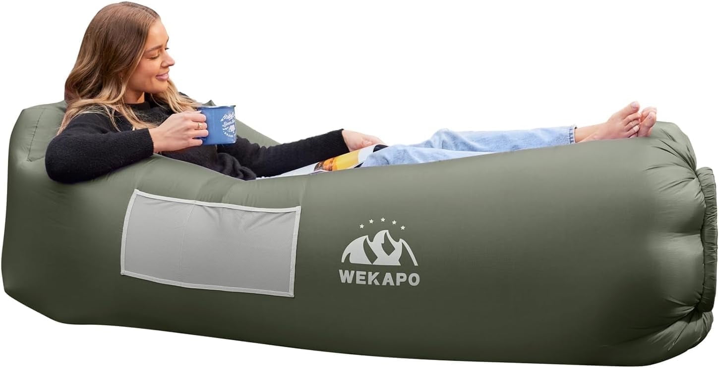 WEKAPO Inflatable Lounger Air Sofa Hammock-Portable,Water Proof& Anti-Air Leaking Design-Ideal ...