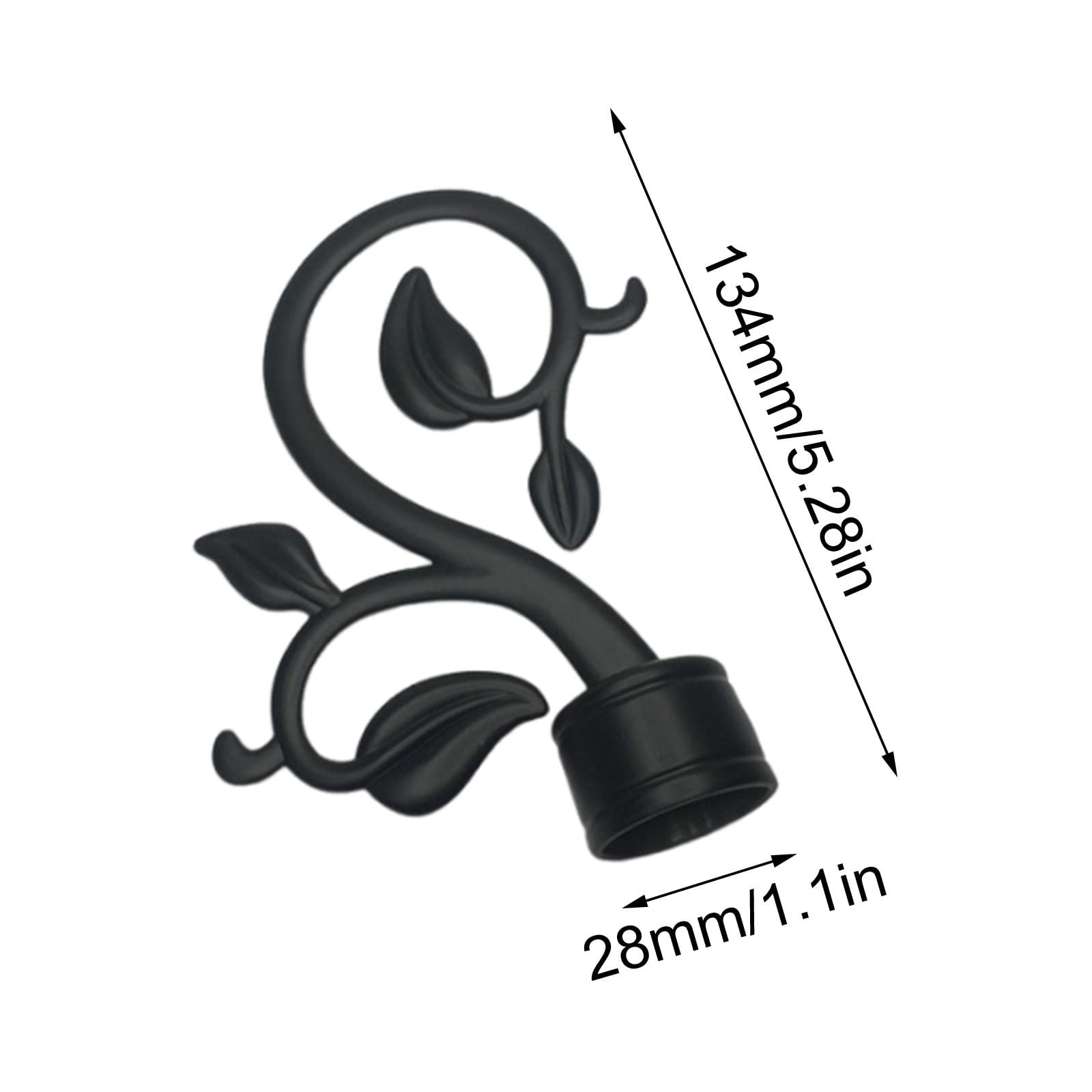 WEKDKAI Home Curtain Rod Finials Set,5.2in Metal Drapery Rail Pole Head ...