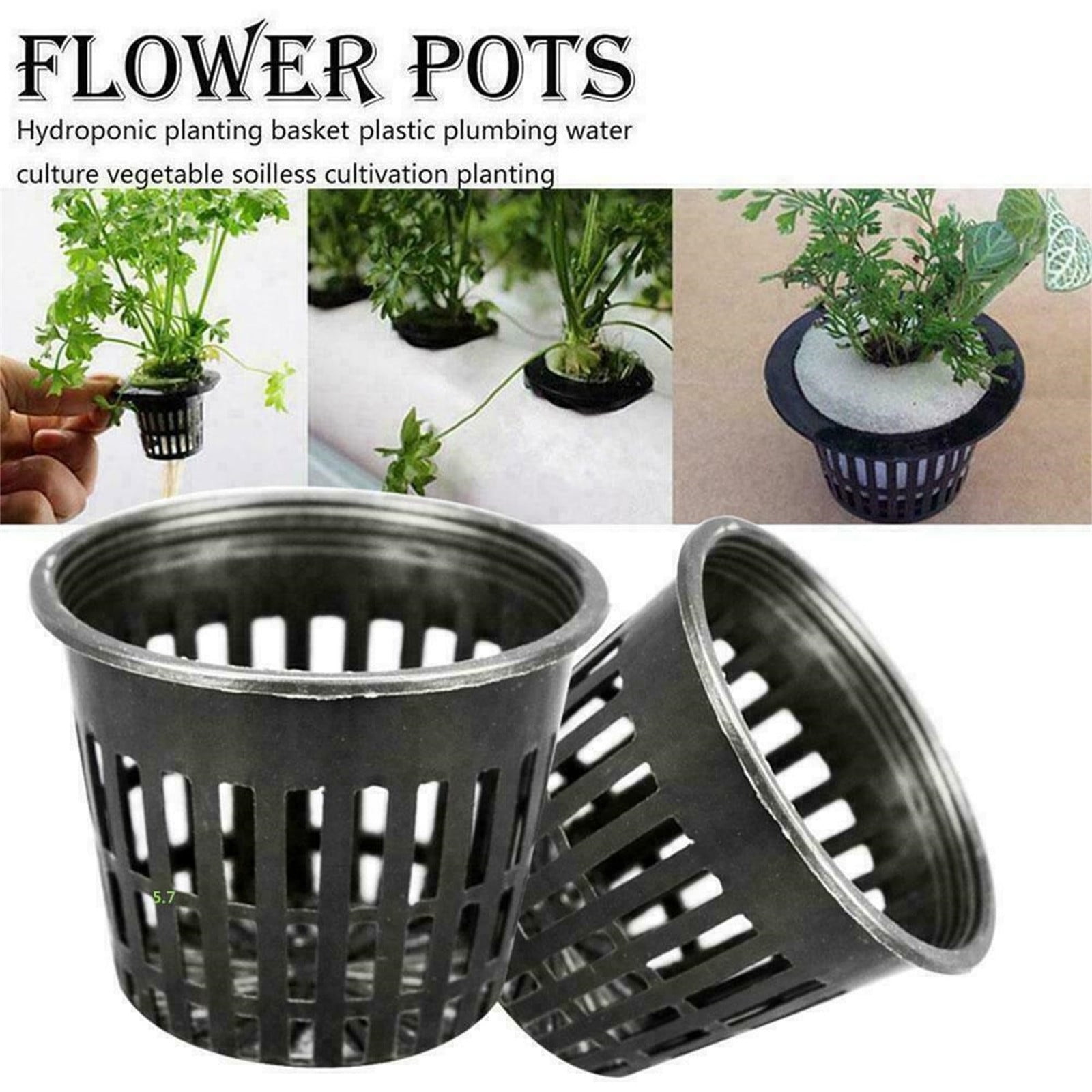 WEKDKAI Hydroponics Aquatic Plant Baskets Set,2.2*2.4in Office Table ...