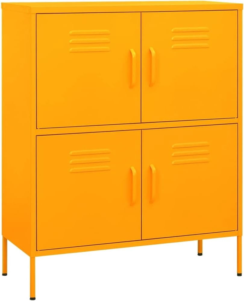 WELAKI Storage Cabinet File Cabinet Office Filing Cabinet Mustard ...