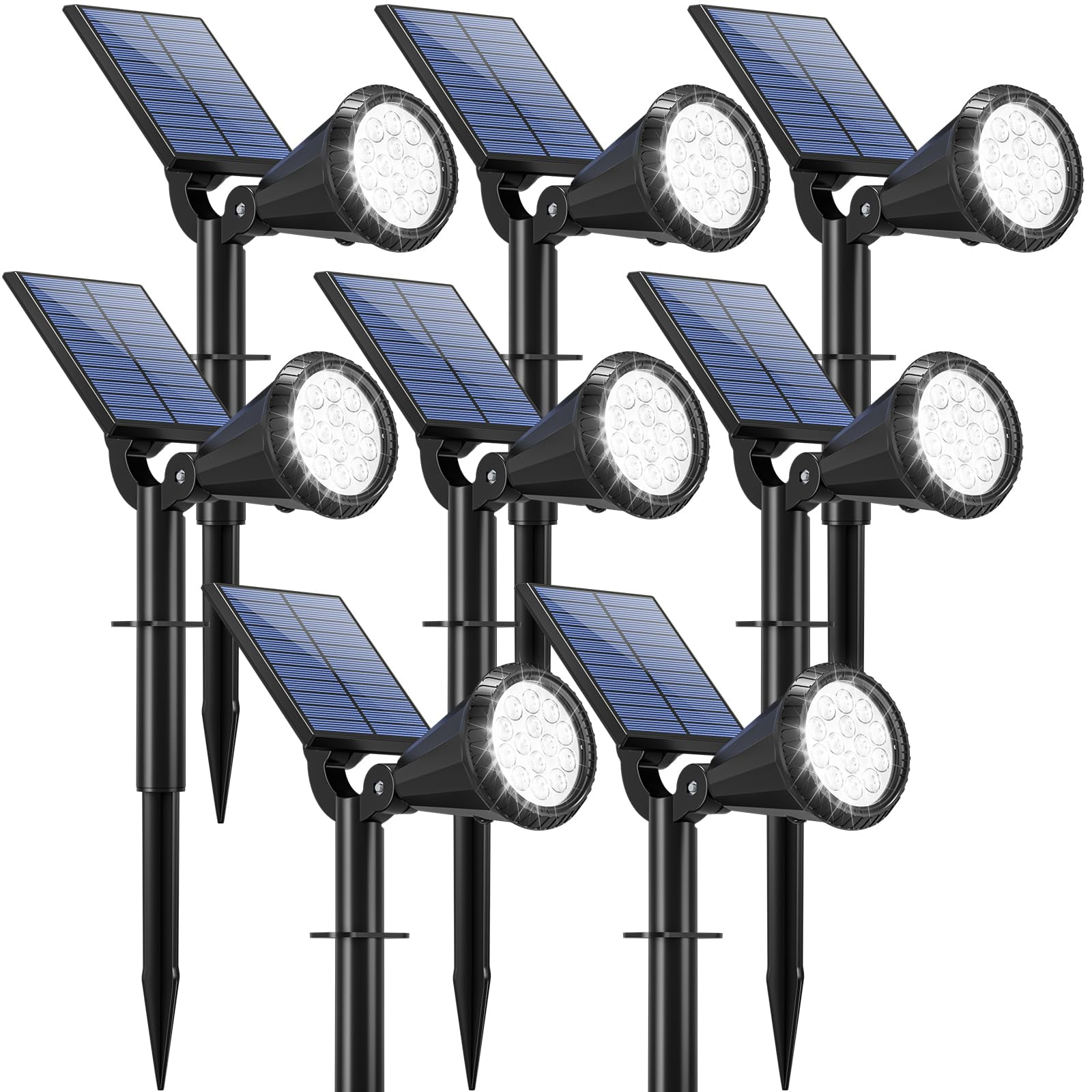 WELALO Solar Spot Lights Outdoor Waterproof for Flag, Pack/4 Modes ...