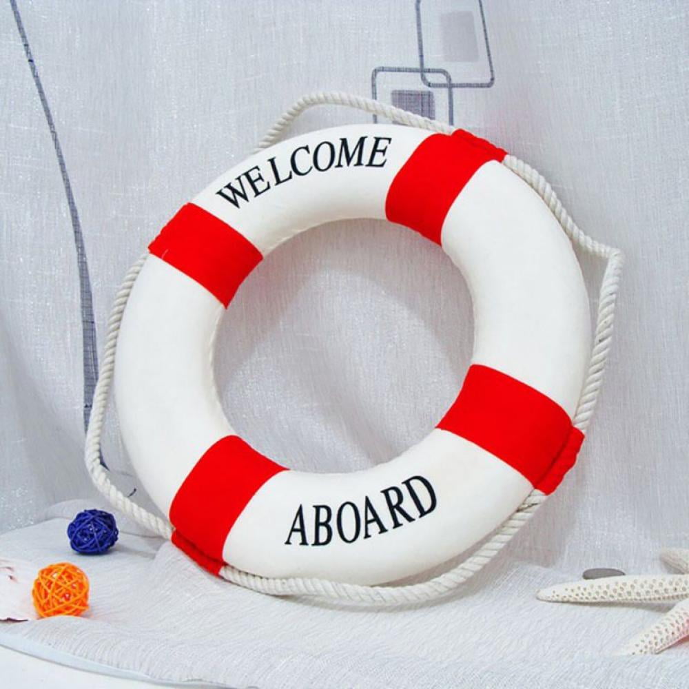 WELCOME ABOARD Swimming Lifeguard Life Preserver Life Buoy Navy ...