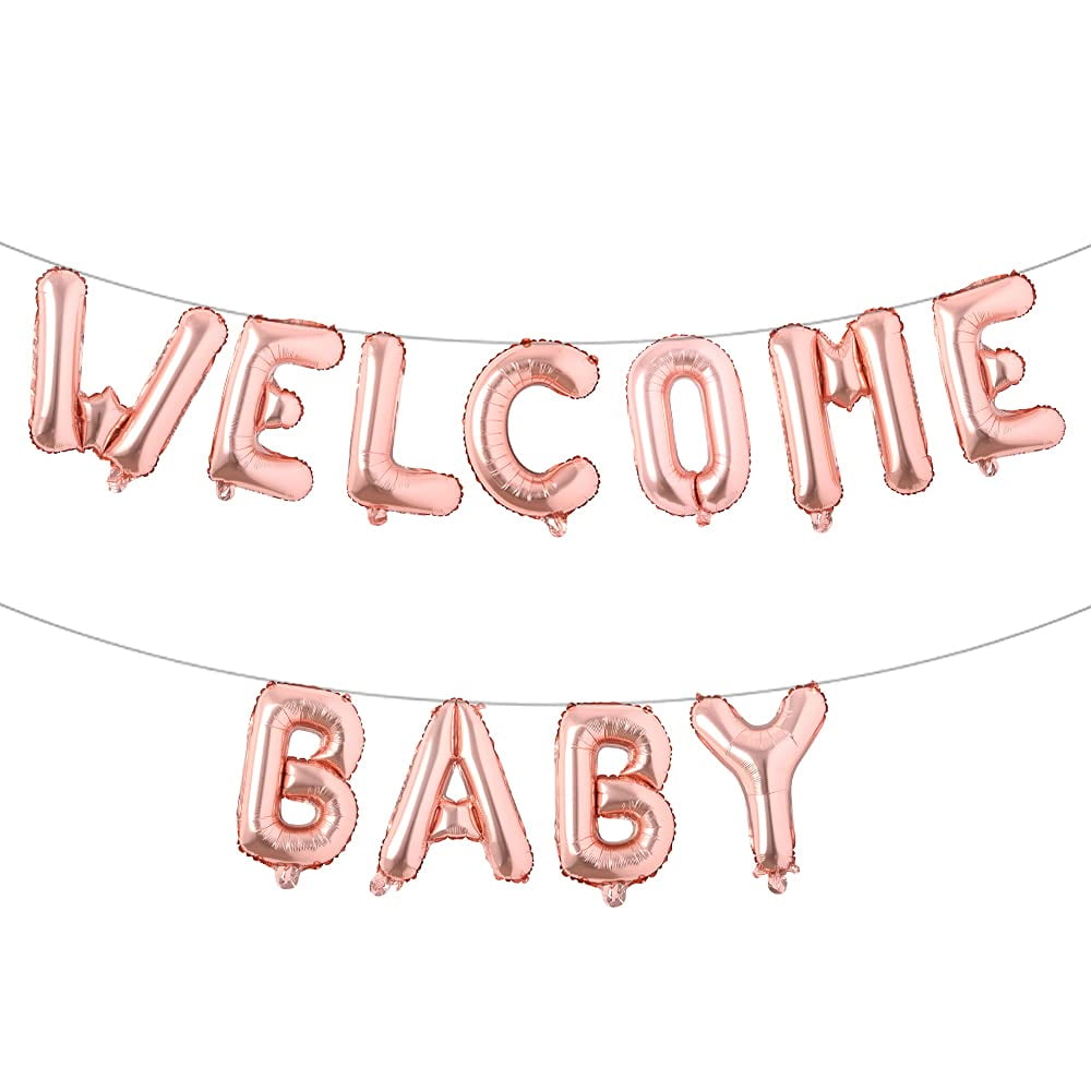 WELCOME BABY Letter foil Balloons Children BSL1 Party Decoration ...