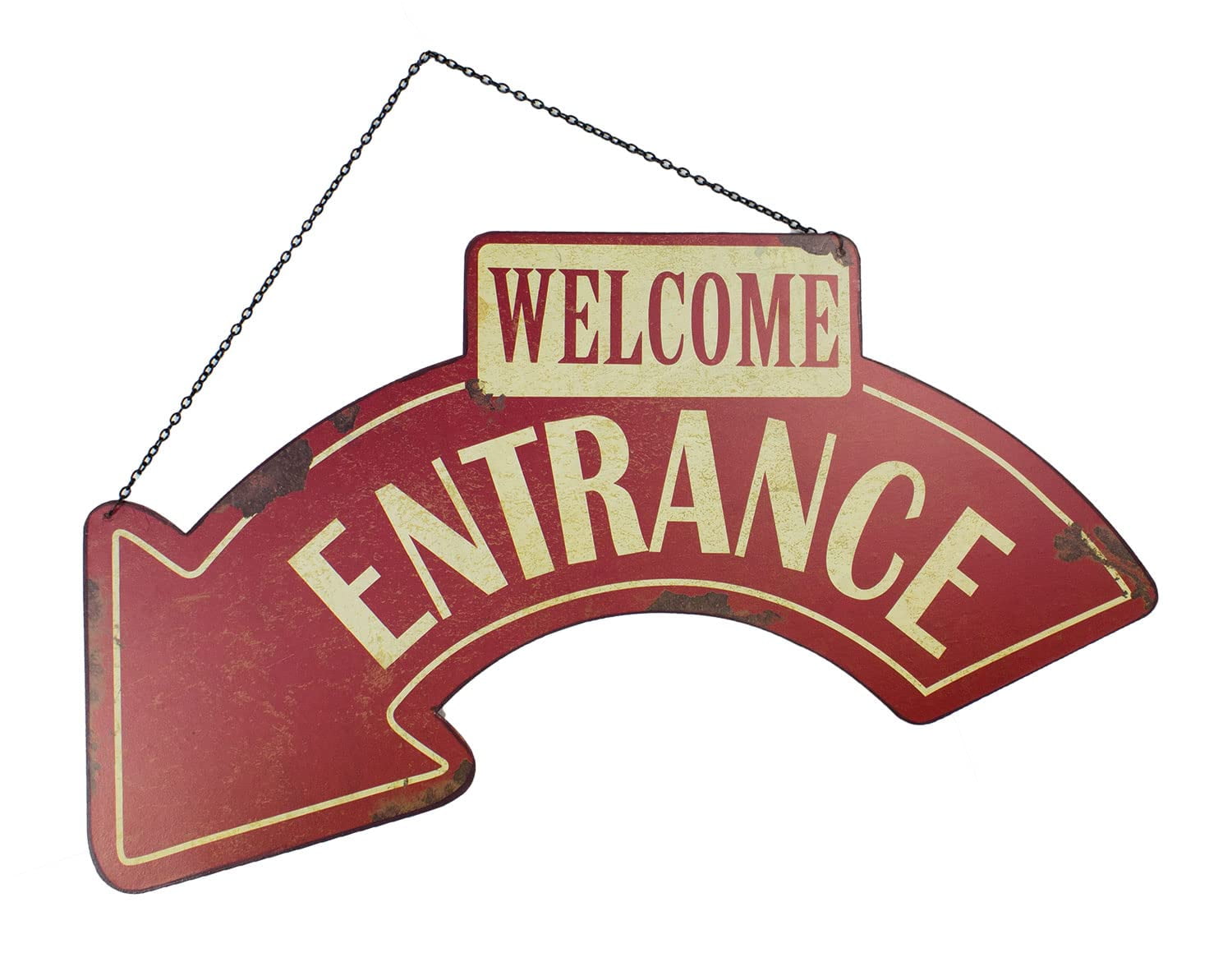 WELCOME ENTRANCE Sign with Curved Arrow - Walmart.com