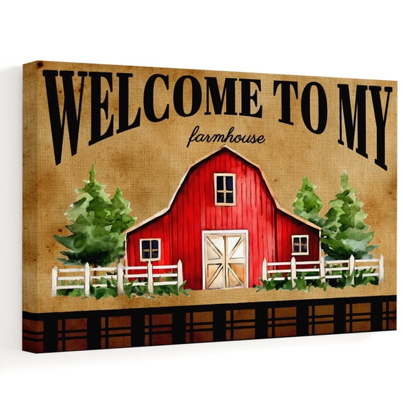 WELCOME TO MY FARMHOUSE Canvas Wall Art 24