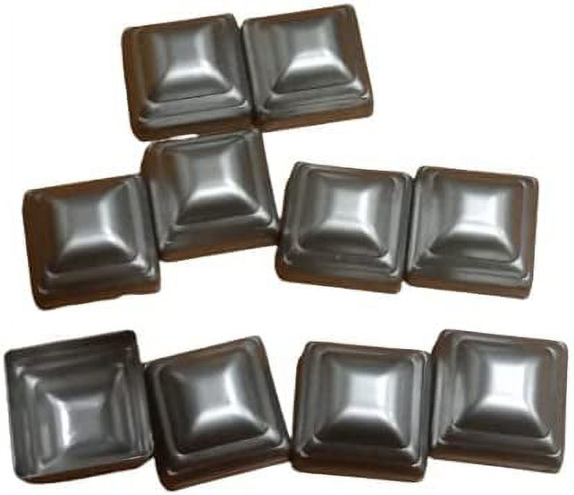 WELDANDFABSHOP 2" Pressed Steel Post Cap - Square Pressed Steel Dome ...