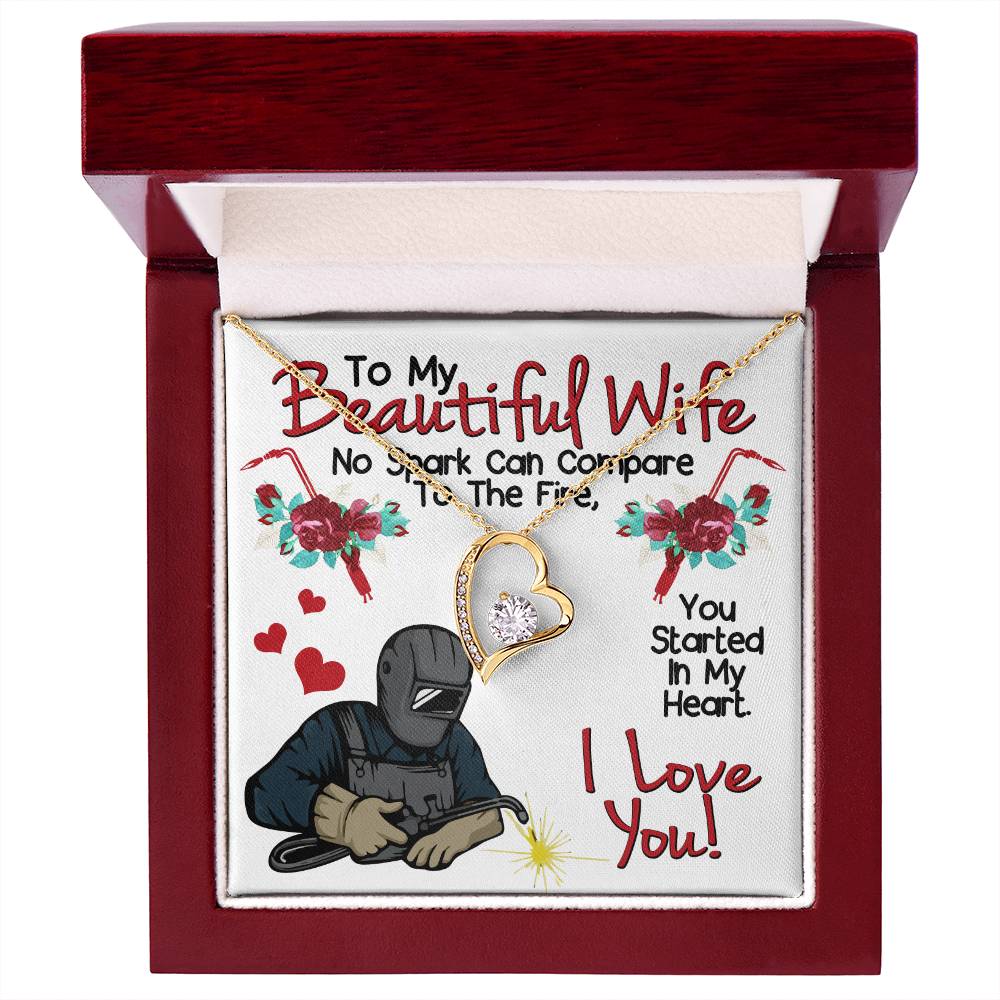 WELDER'S WIFE, Forever Love Necklace, 14K White Gold or 18K Yellow Gold ...