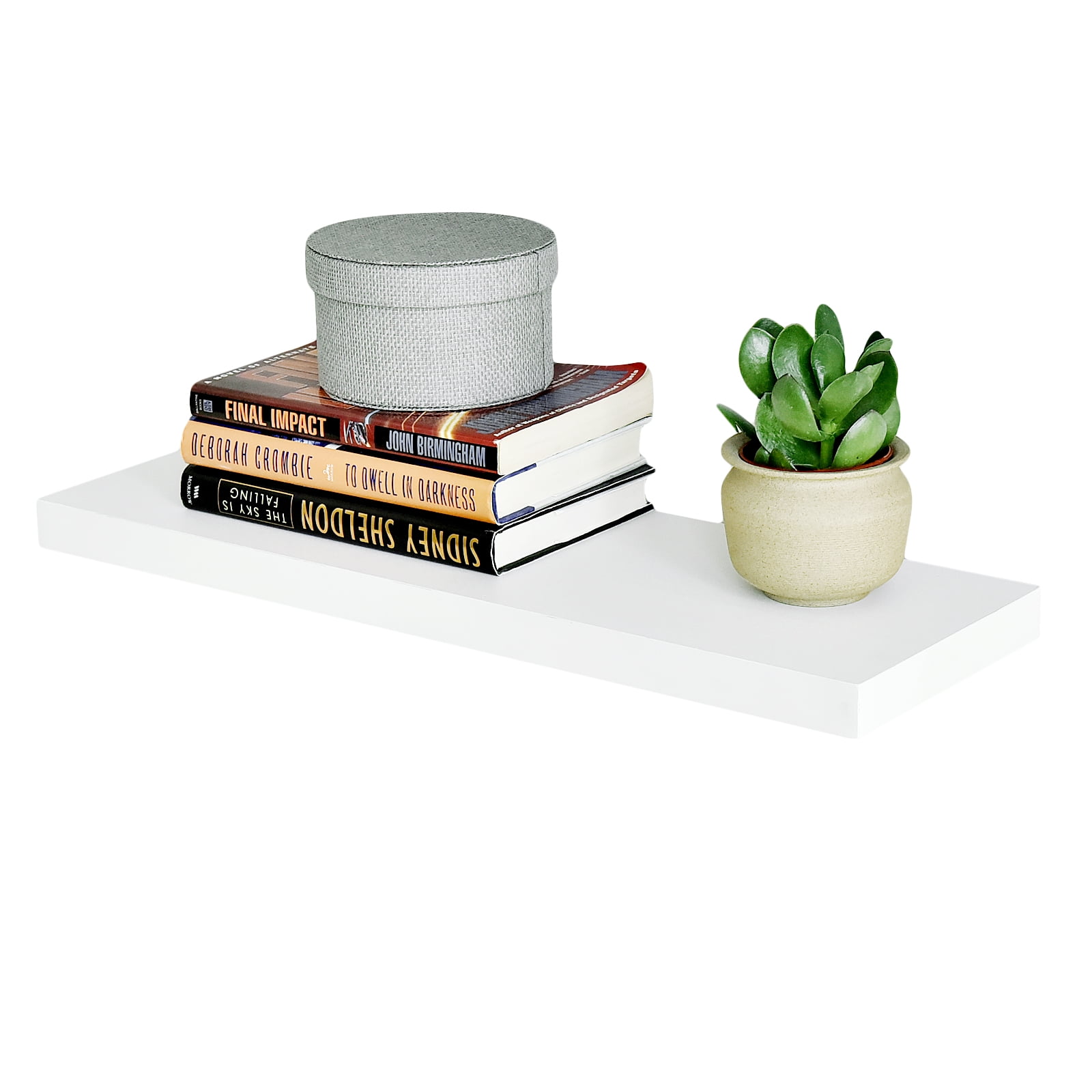 WELLAND 24 Inch Simons Floating Shelf Ledge Wall Mounted Shelves ...