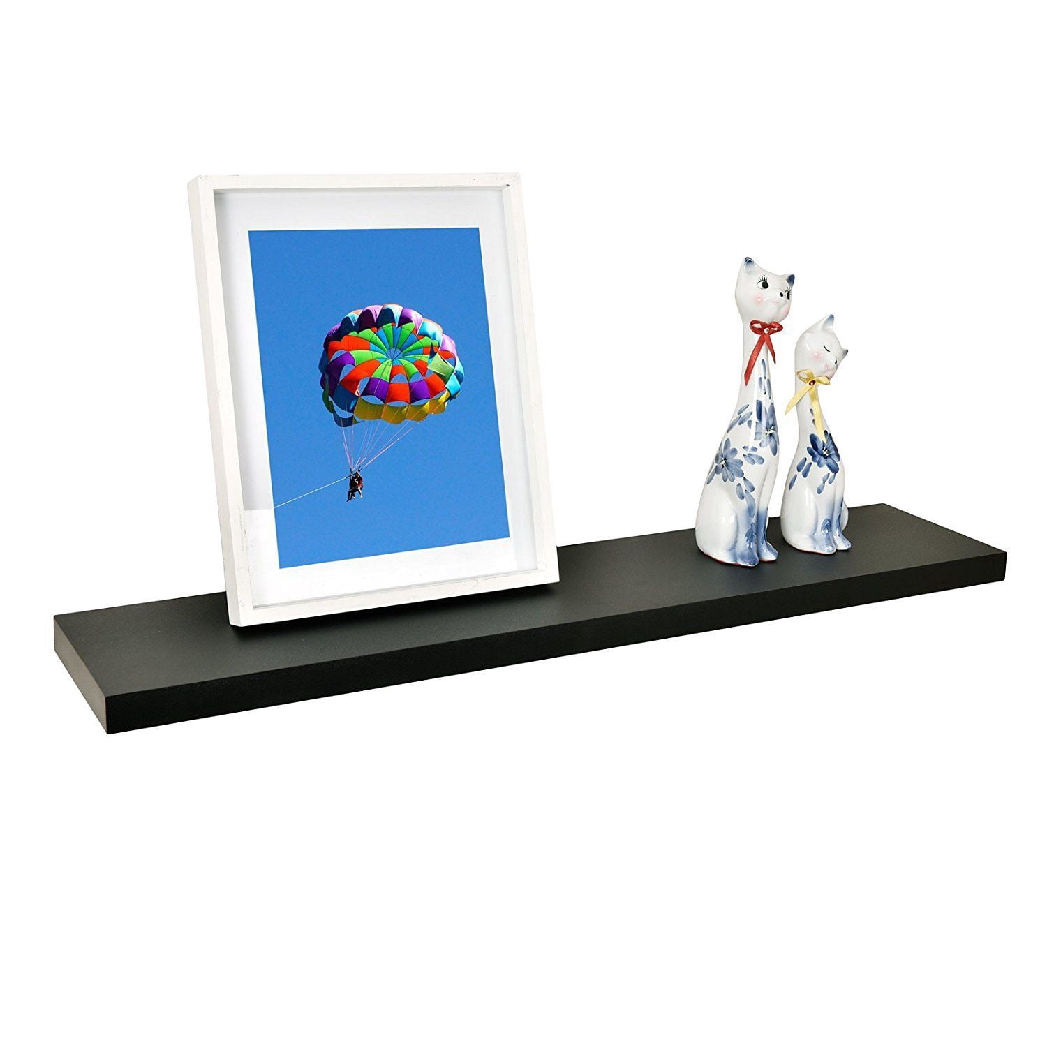 WELLAND 36 Inch Simons Wood Modern Floating Shelf Wall Mounted Display ...