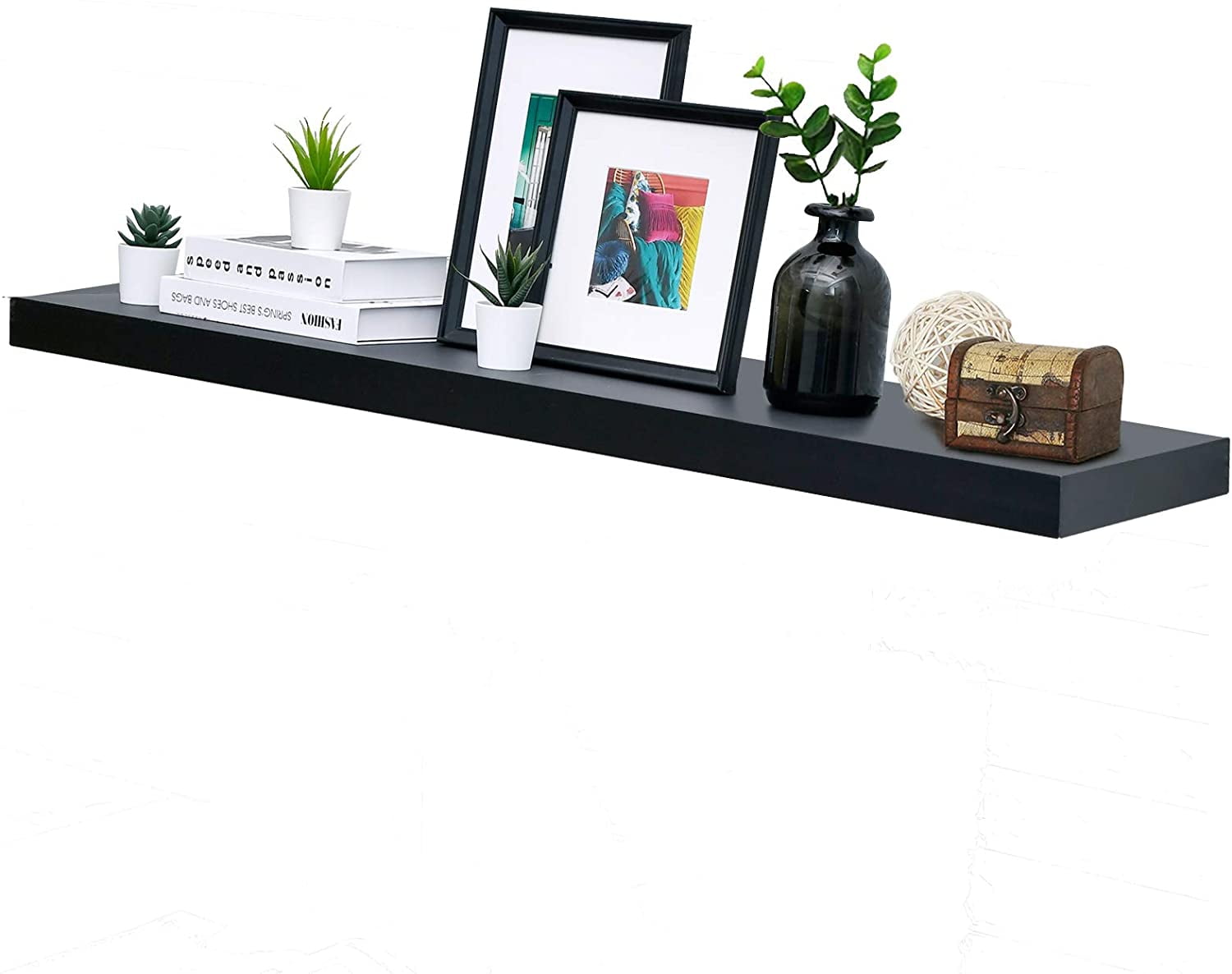 "WELLAND 60"" Single Long Mission Floating Shelf - Wall Mounted Rack ...