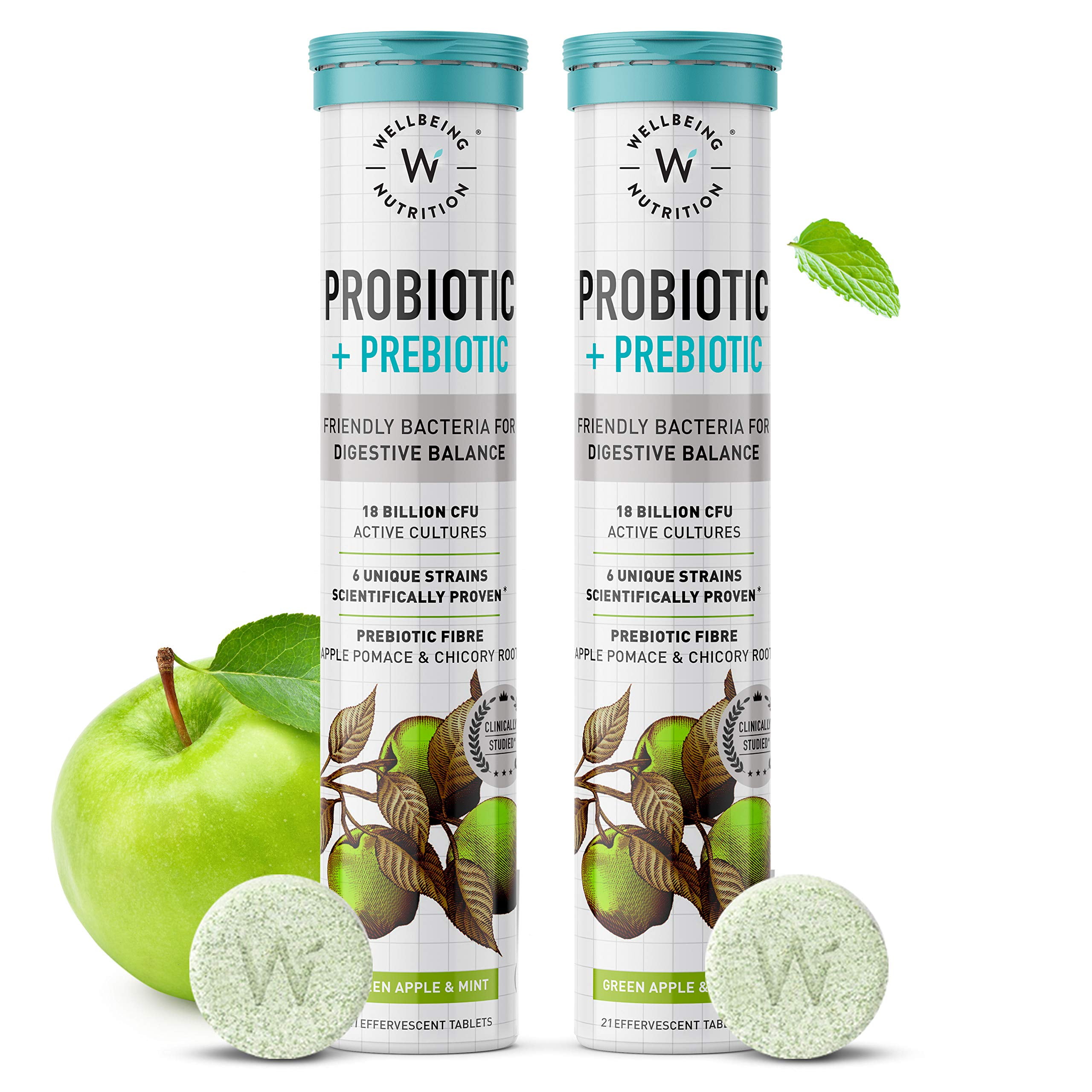 WELLBEING NUTRITION Daily Probiotic + Prebiotic| Plant Based |18 ...
