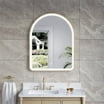 ANGELES HOME 24"x36" Arched Bathroom Mirror with Lights, Front and ...