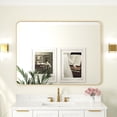 ANGELES HOME 48 x 36 Inch Bathroom Vanity Mirror, Aluminum Framed Wall ...