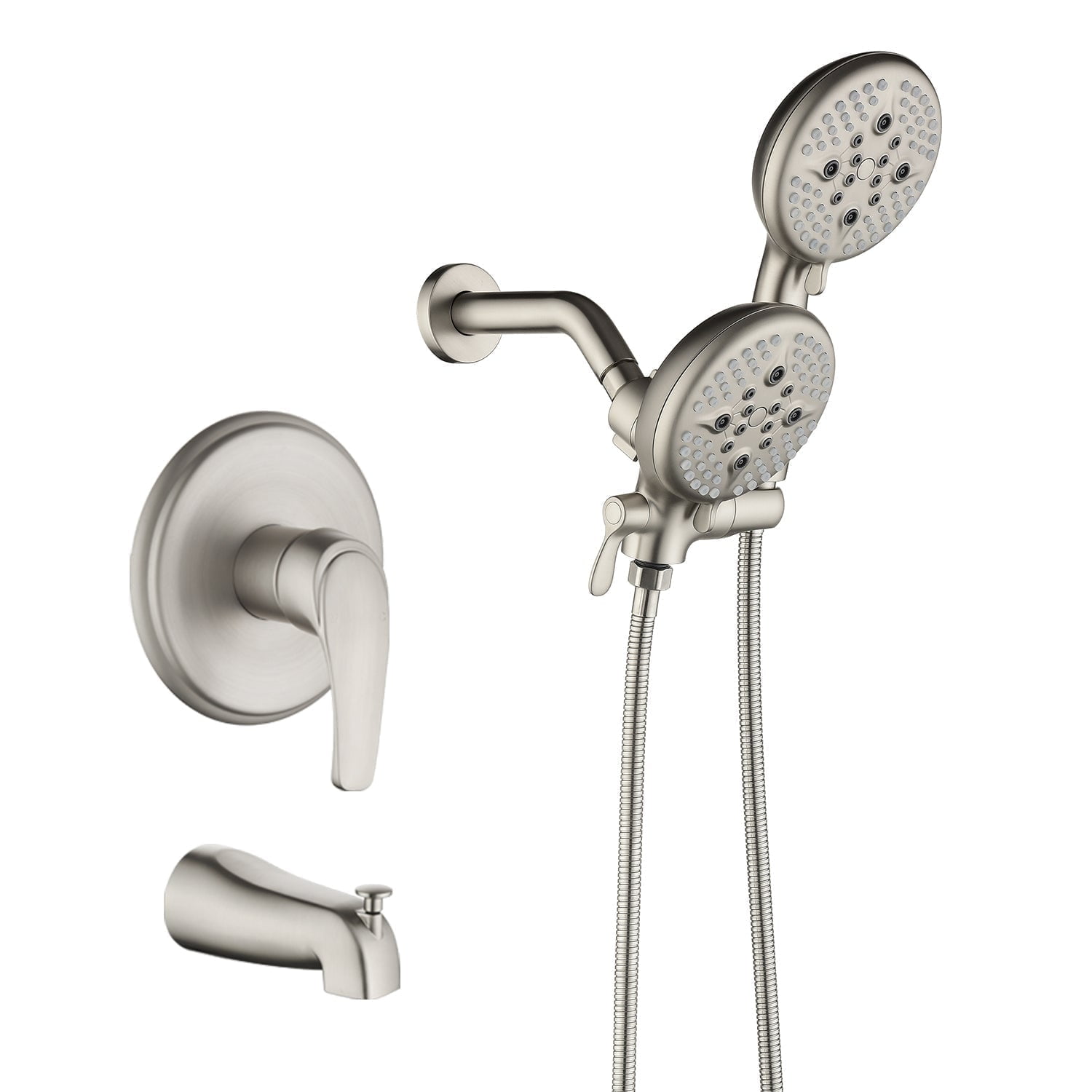 Angeleshome Bathtub Shower Faucet Set with Tub Spout, 3-in-1 Dual ...