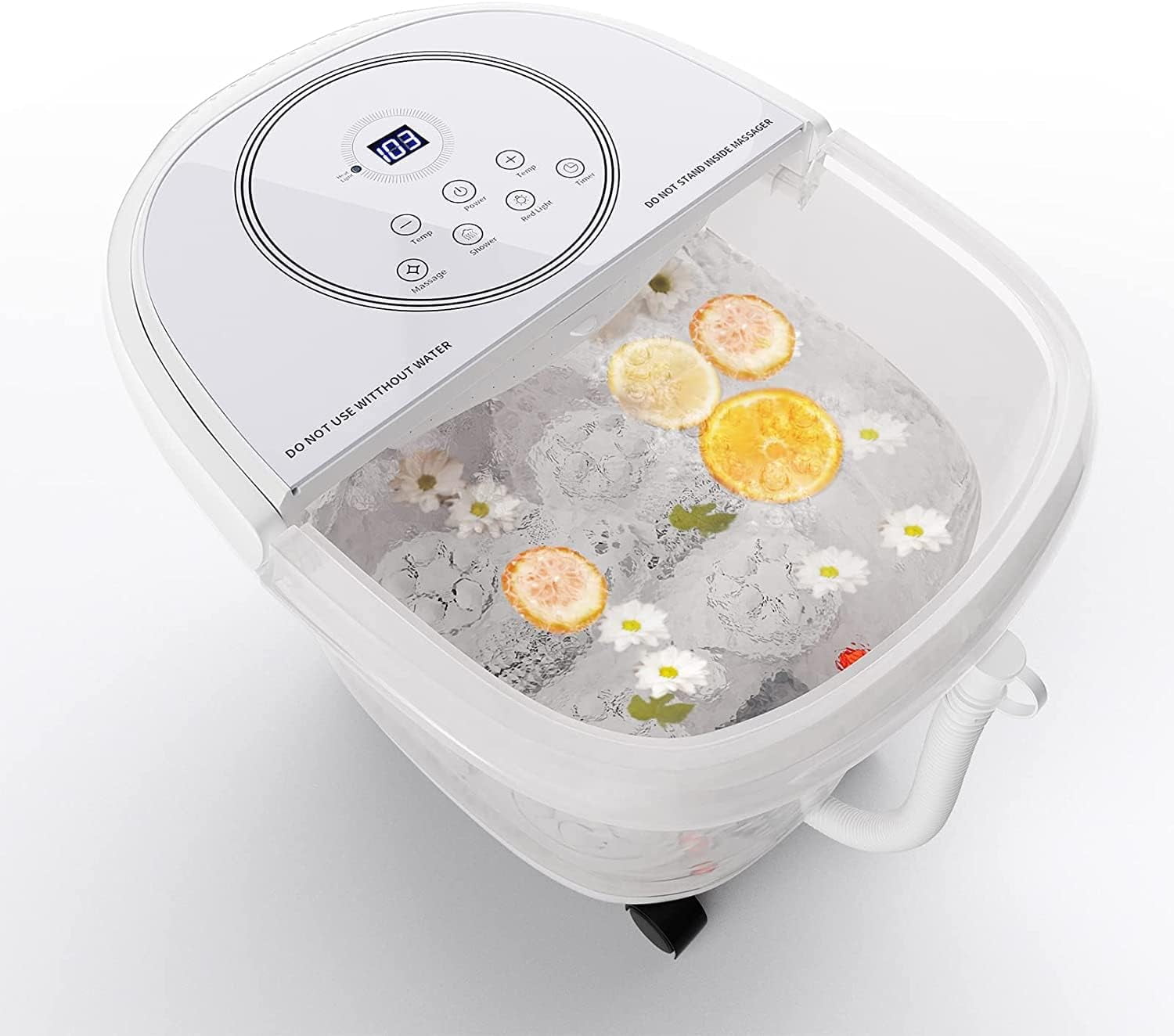 WELLHUT Foot Spa Bath Massager with Heat, Bubble Jets, UL Approved, 4 ...