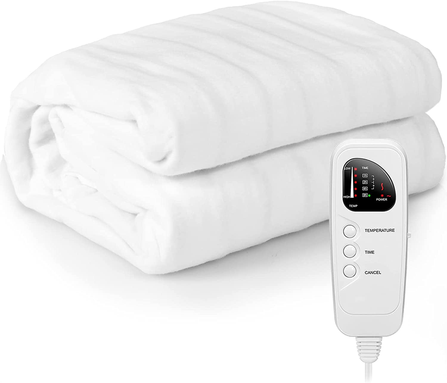 WELLHUT Heating Massage Table Warmer, 75x36in Heated Mattress Pad w/ 5 ...