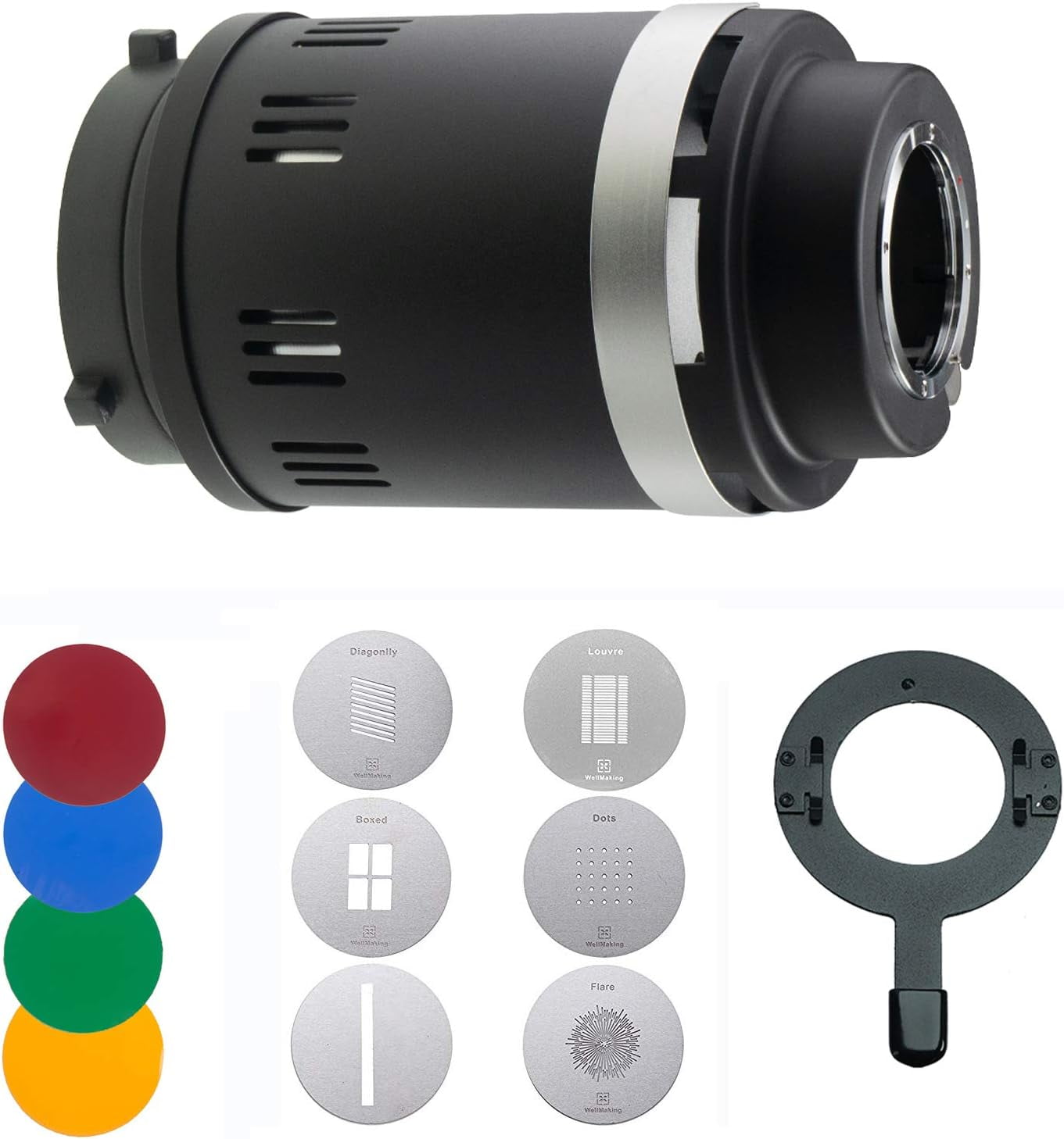 WELLMAKING Conical Snoot Bowens Mount Studio Lighting Accessory,4 Color ...
