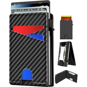 Airtag Wallet for Men,with Money Clip 10 Cards Metal Case Smart Slim ...