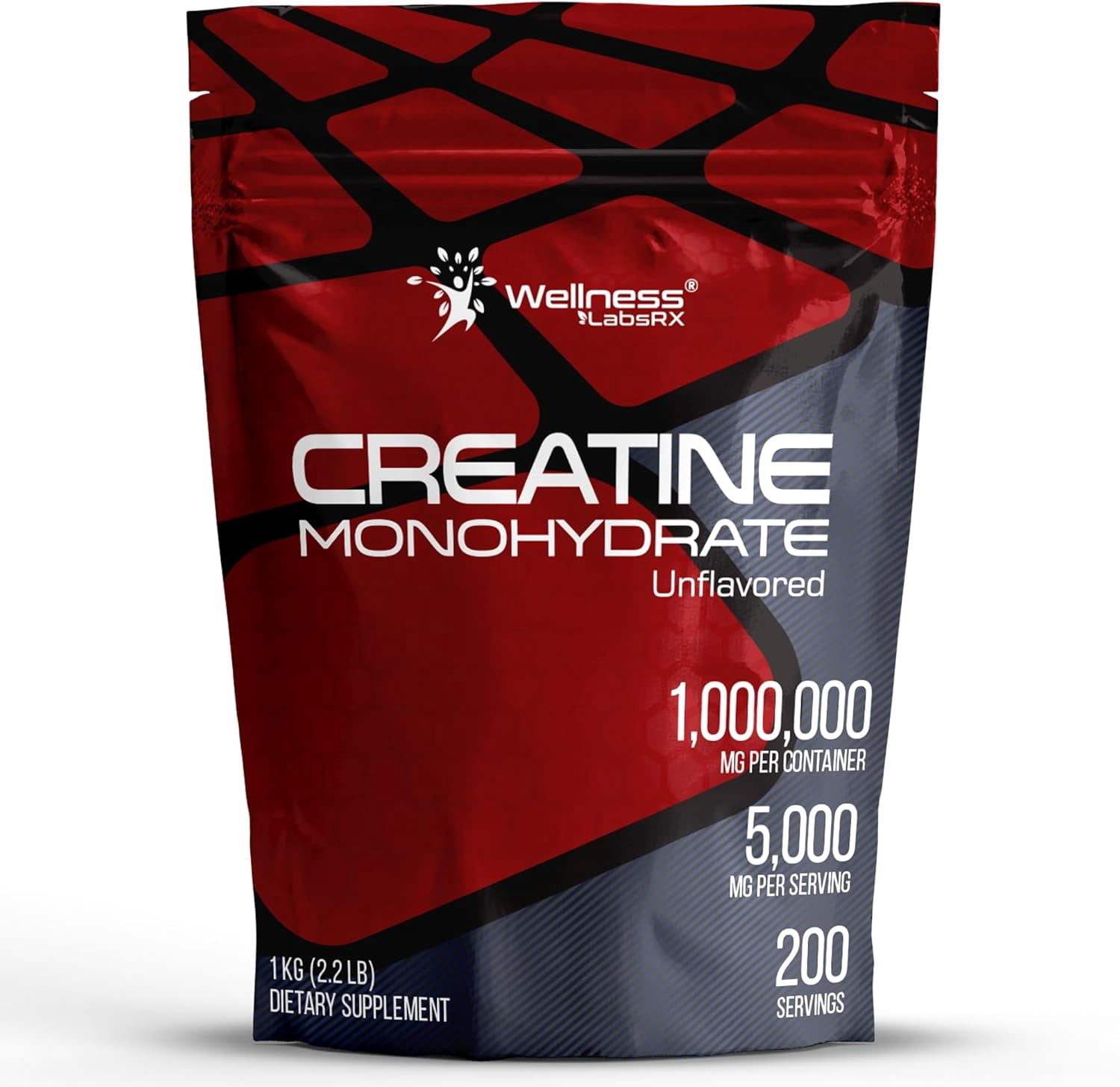WELLNESS LABSRX Creatine Monohydrate Powder 1000g - Daily Creatine ...