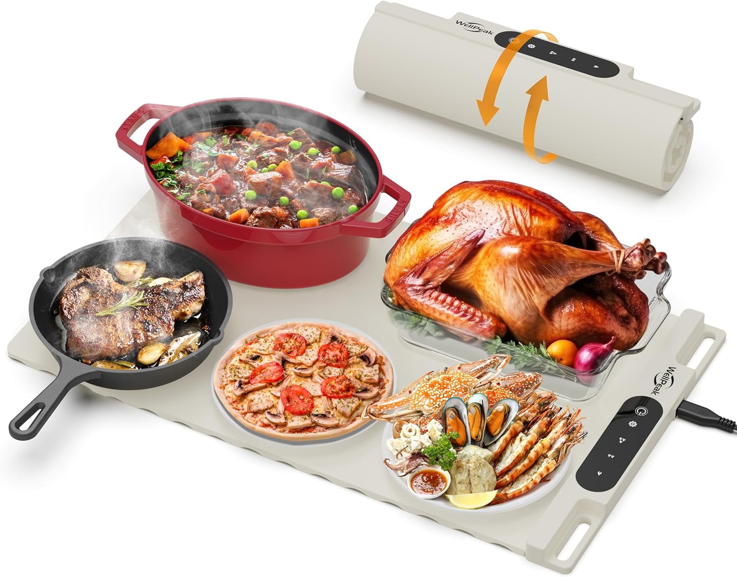 WELLPEAK Food Warming Mat, Electric Warming Trays for Home Buffet Party ...