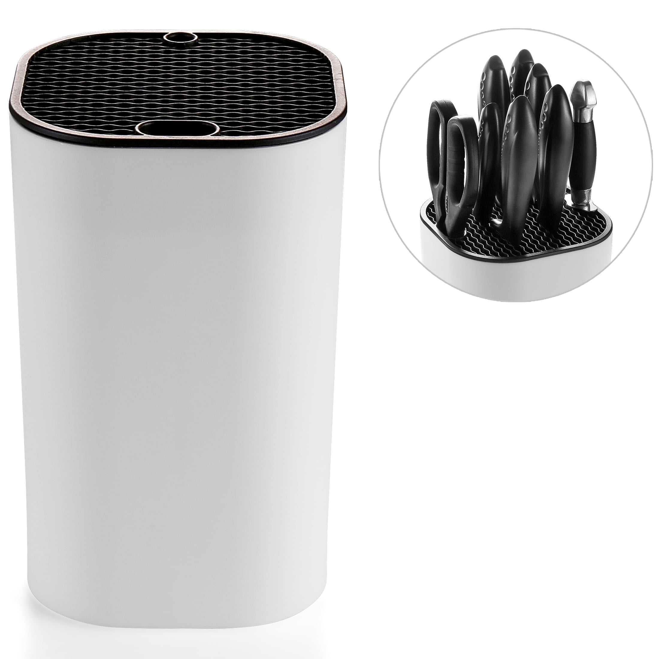 WELLSTAR Universal Countertop Knife Block for Kitchen, Knife Holder ...