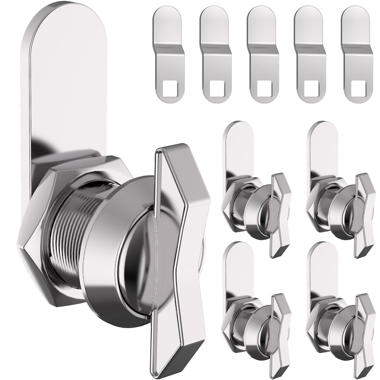 WELLUCK 5/8 Inch Thumb Operated Offset Cam Lock Set - Keyless 5PC ...
