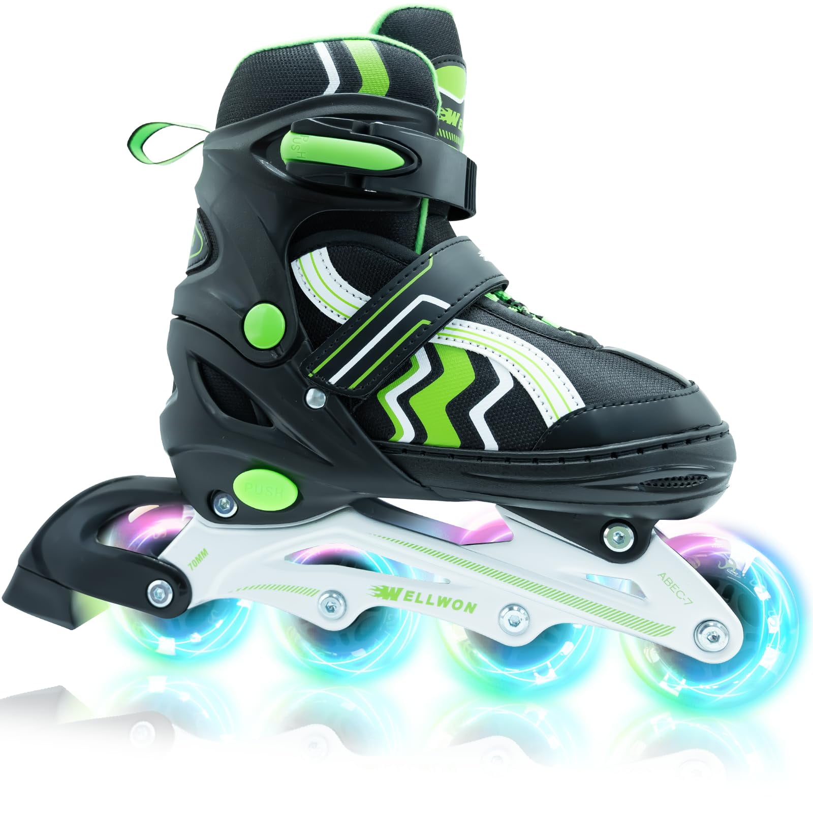 WELLWON Inline Skates Kids Blades Skate for Boys Girls Indoor & Outdoor ...