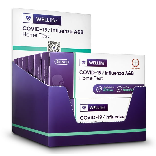 WELLlife COVID-19/Influenza A&B Home Test, Self Test for Flu A/B and ...
