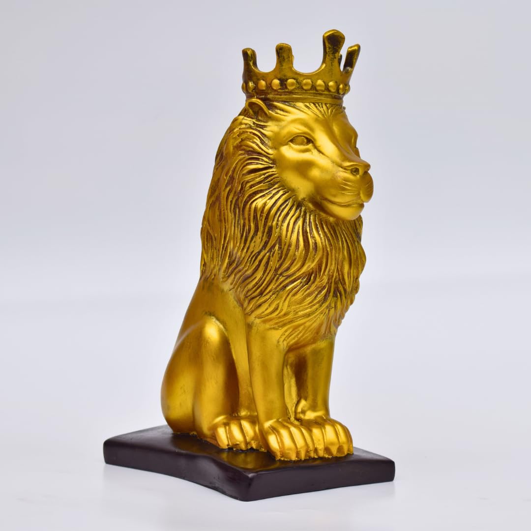 WELNO Antique King Lion Showpiece Statue for Home Decor Front Door ...